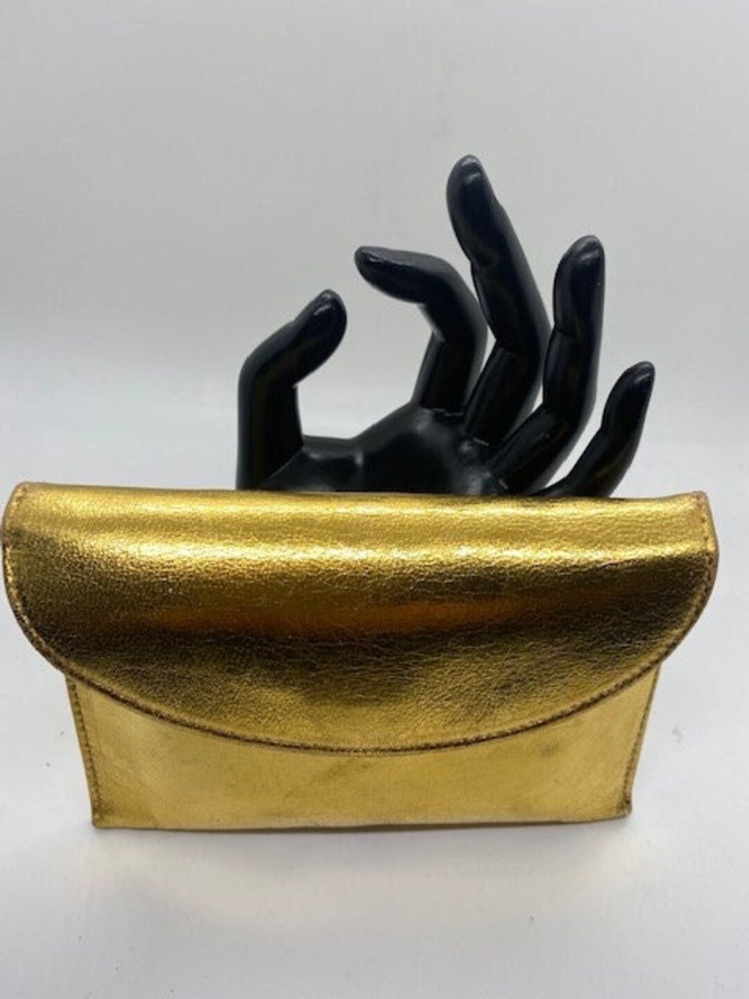 Vintage Gold Leather Purse With Accessories - Etsy