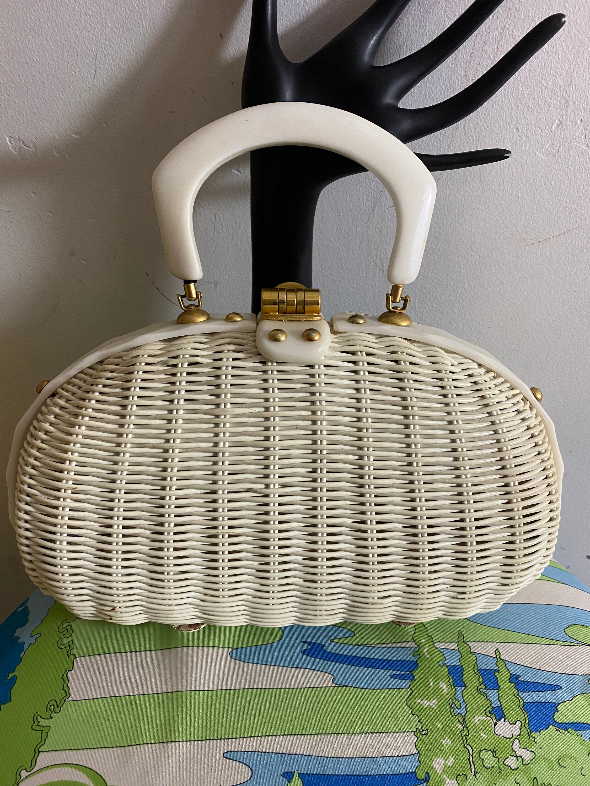 Adele Beaded and Wicker Purse - Etsy