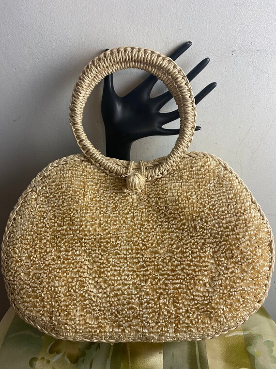 Vintage Raffia Purse - Gem