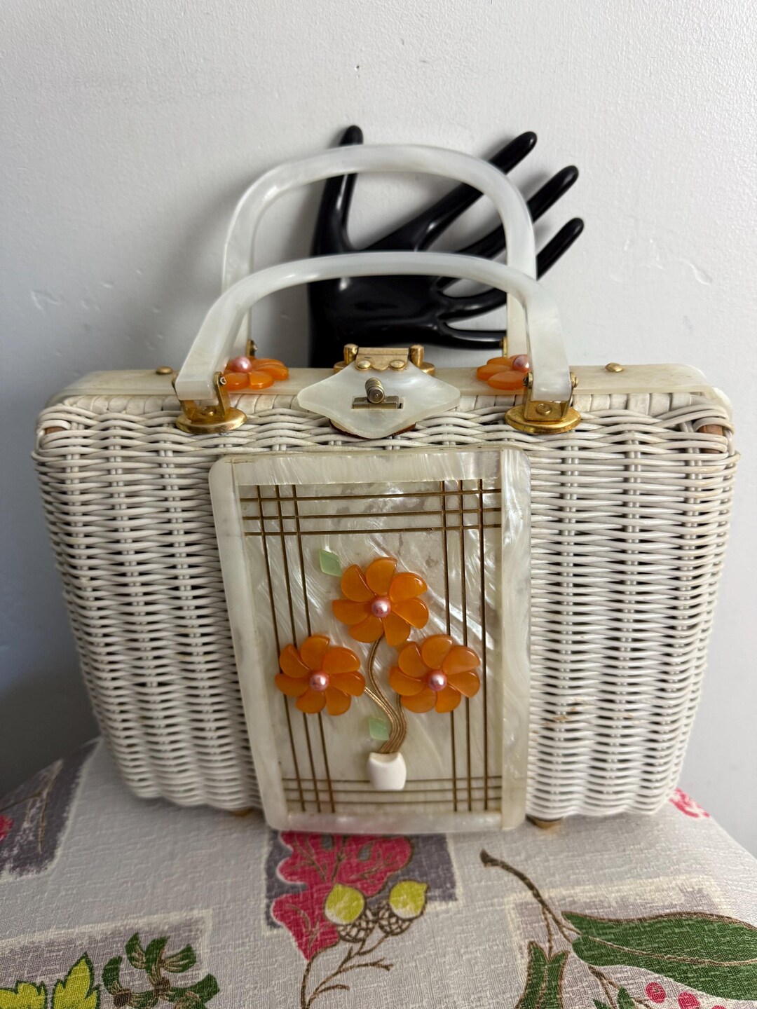 Vintage Tropic of Miami Purse With Lucite Detail - Etsy