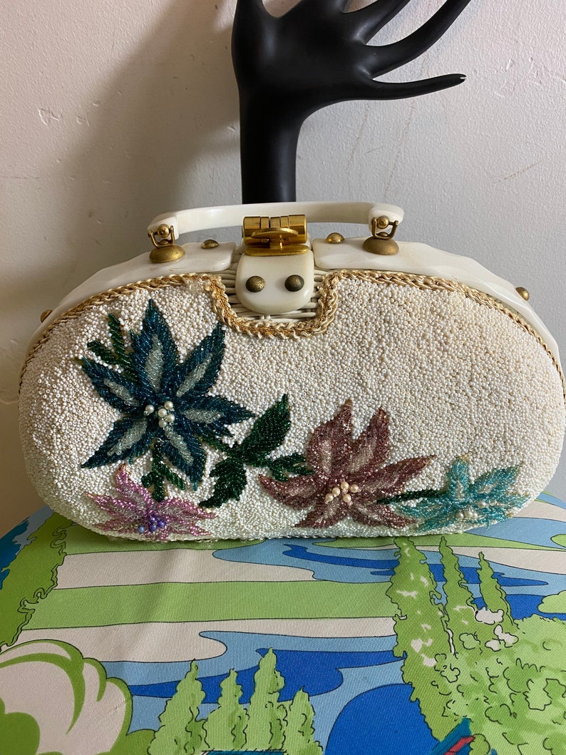 Adele Beaded and Wicker Purse - Etsy