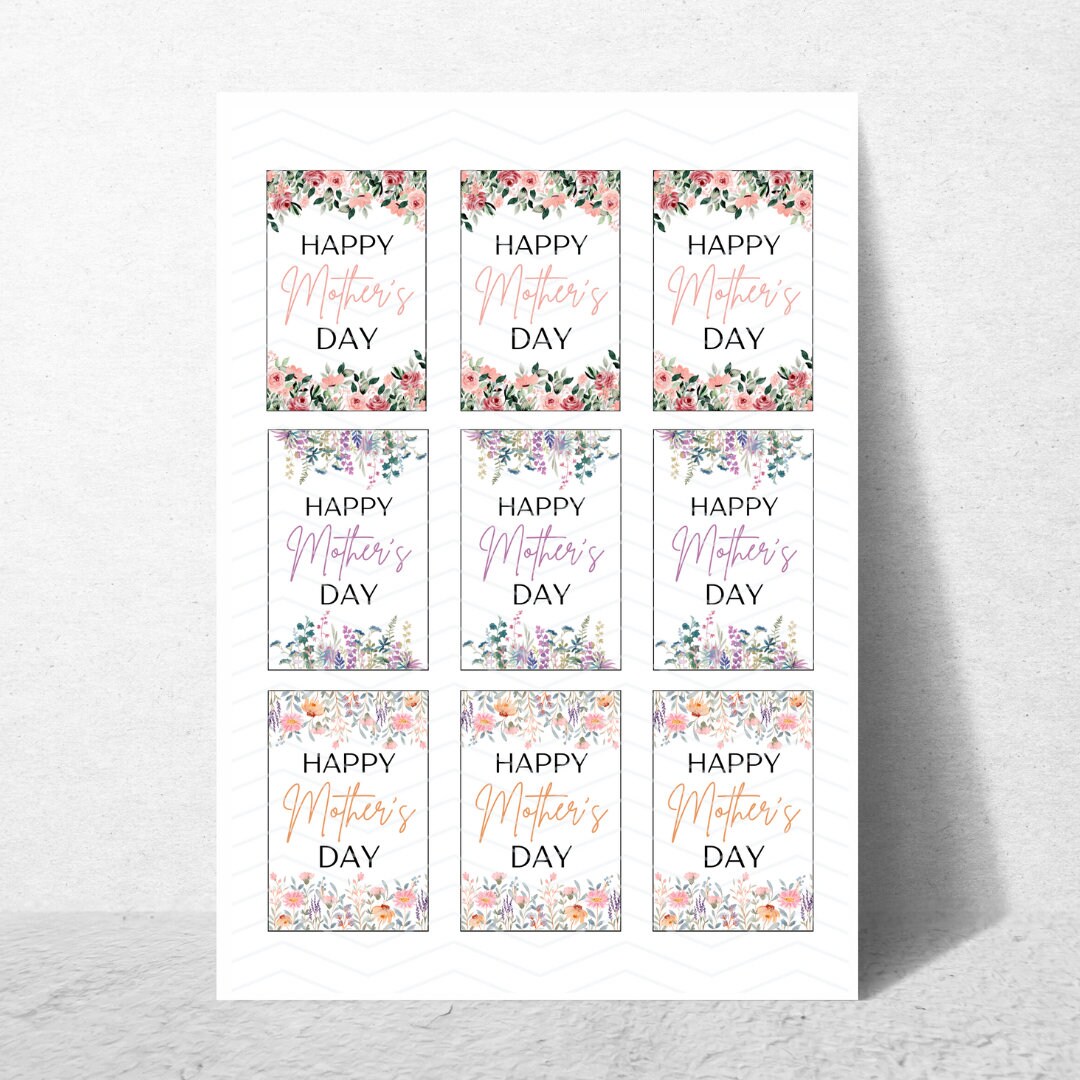 Printable Mother's Day Gift Tags - Etsy
