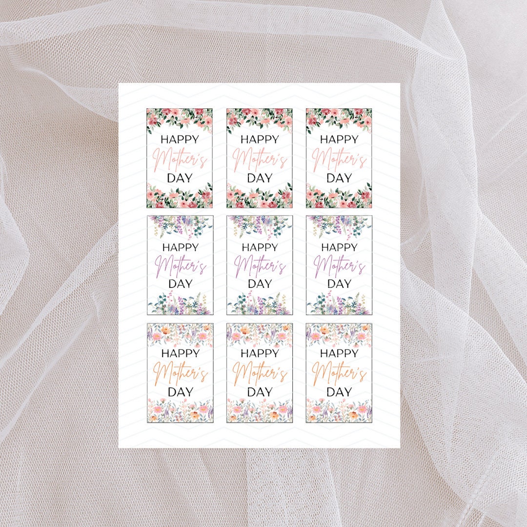 Printable Mother's Day Gift Tags - Etsy