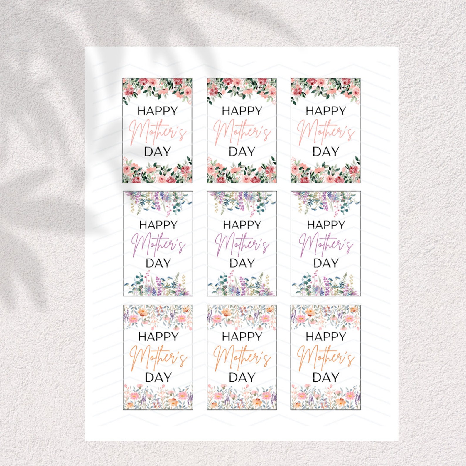Printable Mother's Day Gift Tags - Etsy