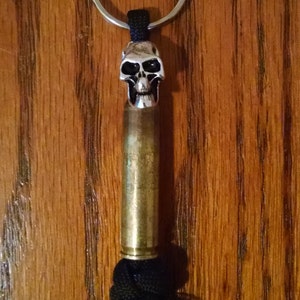 Custom Skull and Shell Casing Keychain - Etsy