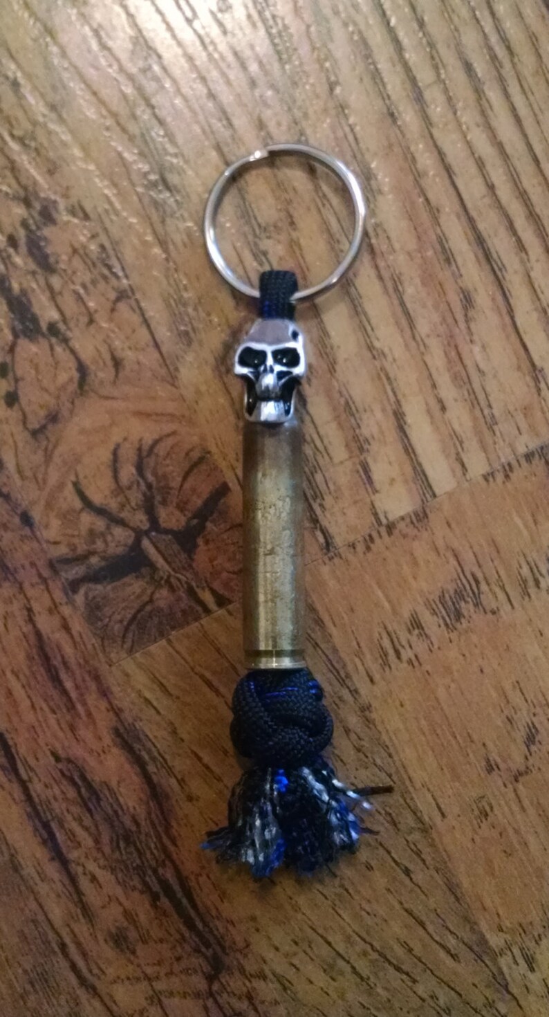 Custom Skull and Shell Casing Keychain - Etsy