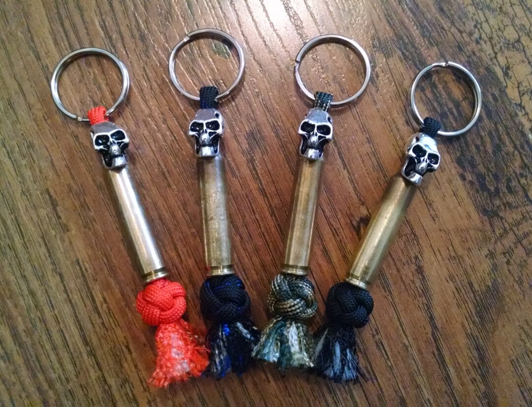 Custom Skull and Shell Casing Keychain - Etsy