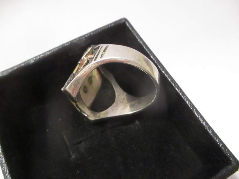 WWII USAAF Pilot Ring, Sterling, 12K Gold Filled, Mother of Pearl, Size ...