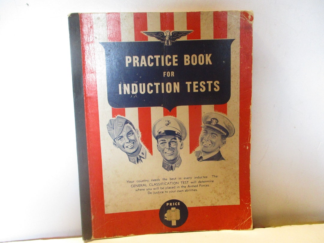 1943 Practice Book for Induction Tests in the US Military - Etsy