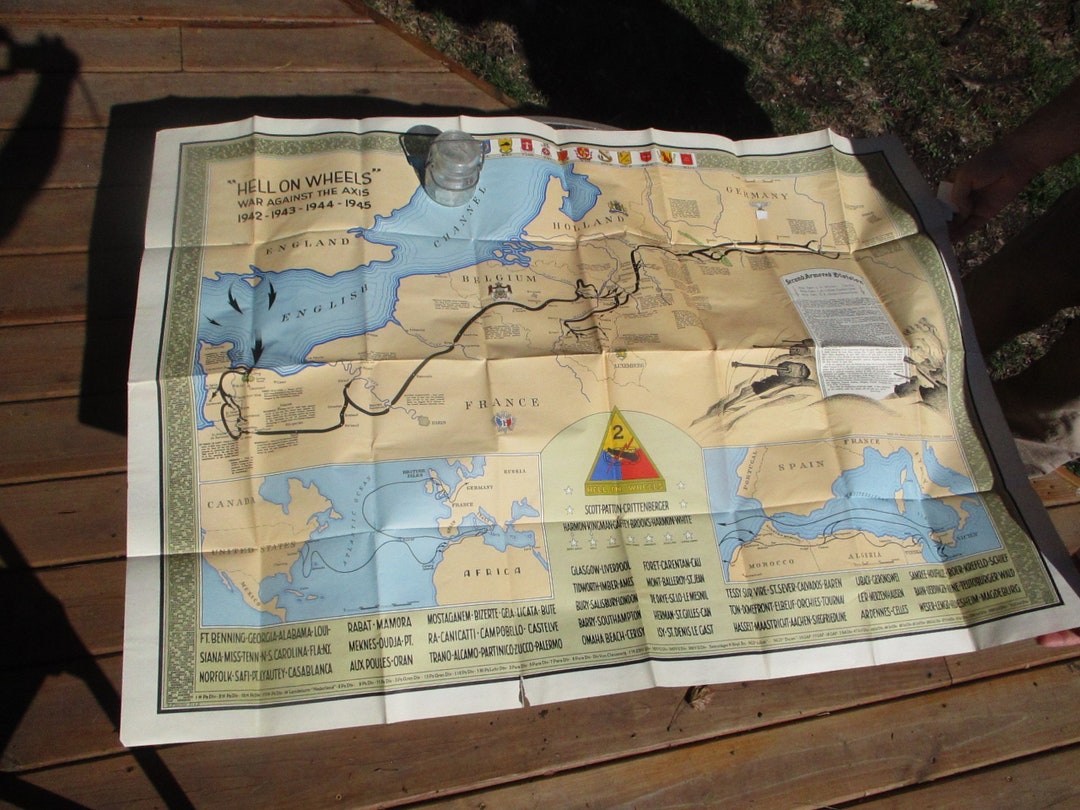 Obsolete 1945 Dated US Army Second Armored Division Map. - Etsy