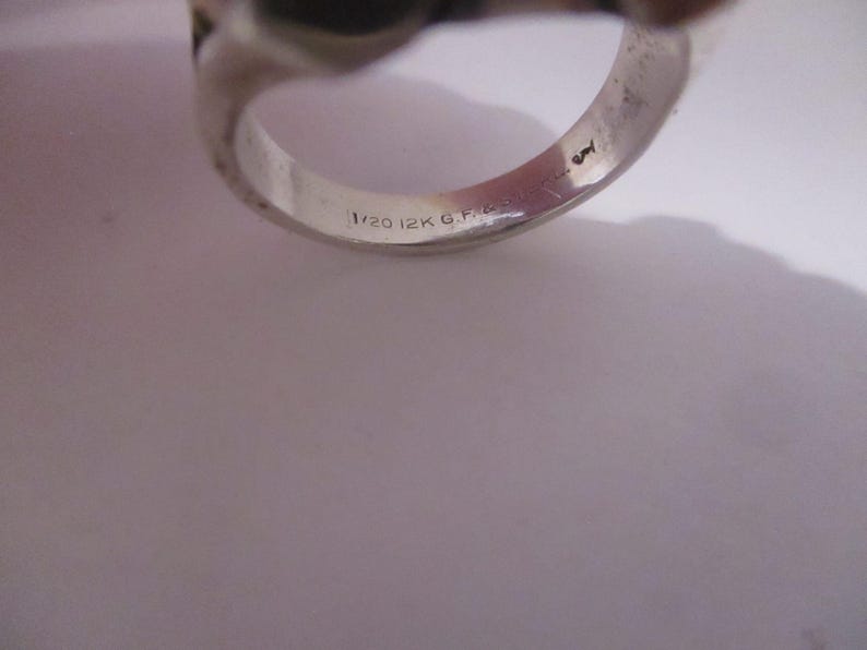 WWII USAAF Pilot Ring, Sterling, 12K Gold Filled, Mother of Pearl, Size ...