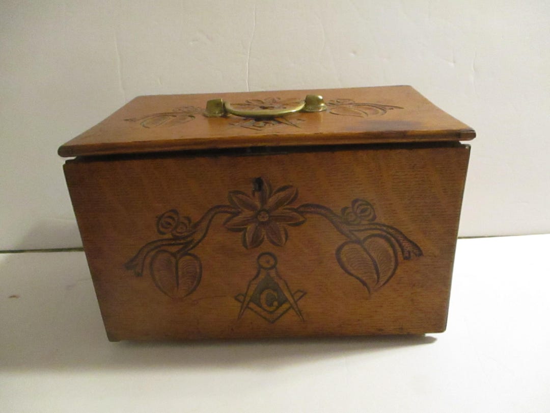 1890's to 1930's Masonic Freemason Secretary Box. Made of Oak Wood. - Etsy