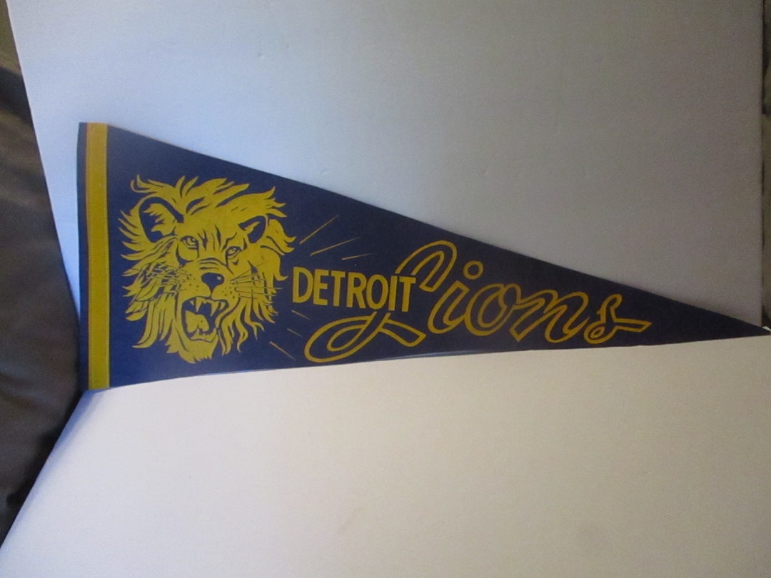 Midcentury 1950s to Early 1960s Detroit Lions Pennant. - Etsy