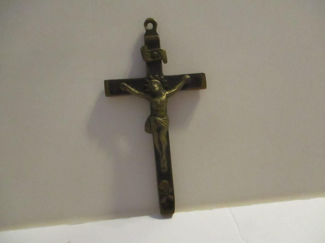 Antique Catholic Crucifix. Crucifix Has on the Bottom a Skull and Cross ...