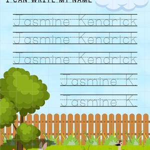 Personalized Name Tracing | Handwriting Practice | Learn to Write Name ...
