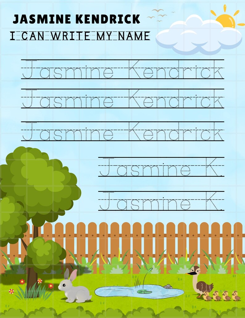 Personalized Name Tracing | Handwriting Practice | Learn to Write Name ...