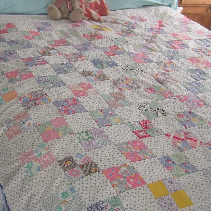 Vier alte quilt aufnäher - Etsy.de