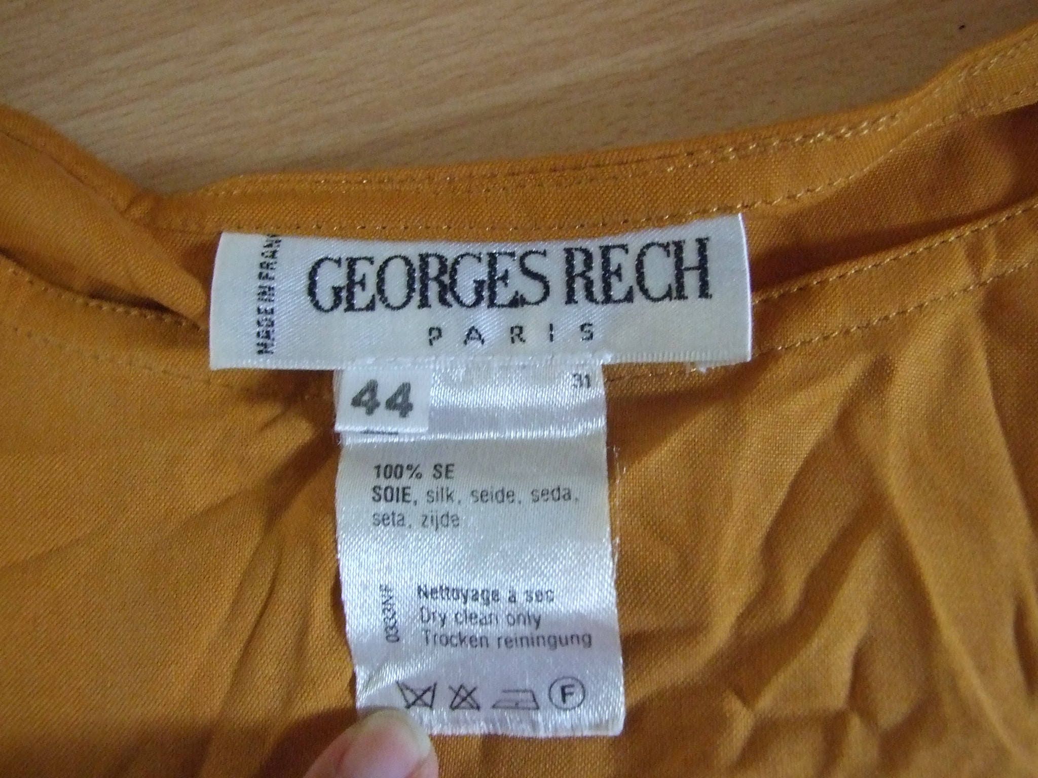 Vintage Georges Rech Paris Designer Blouse, Made in France, 100% Silk ...
