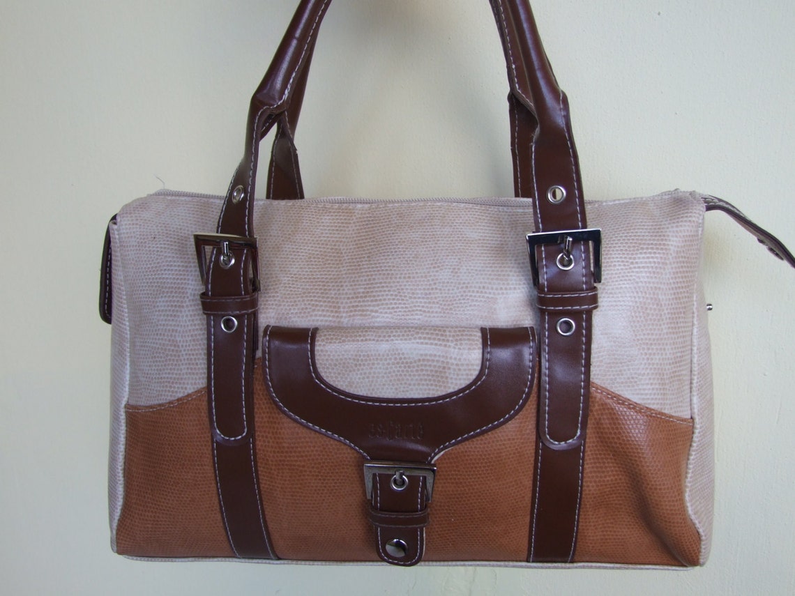 Vintage Es Carte Spanish Handbag, Orange & Brown Warm Colors Bag, Tote ...