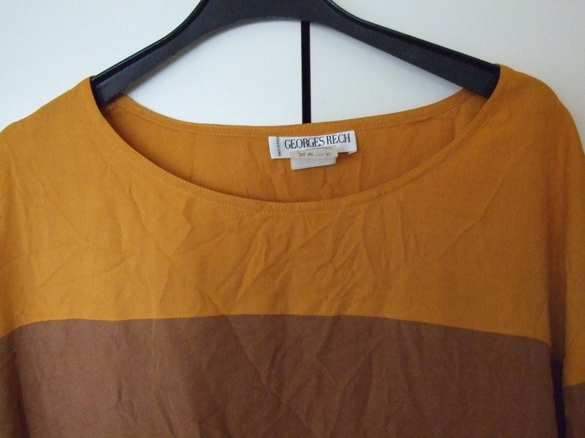 Vintage Georges Rech Paris Designer Blouse, Made in France, 100% Silk ...
