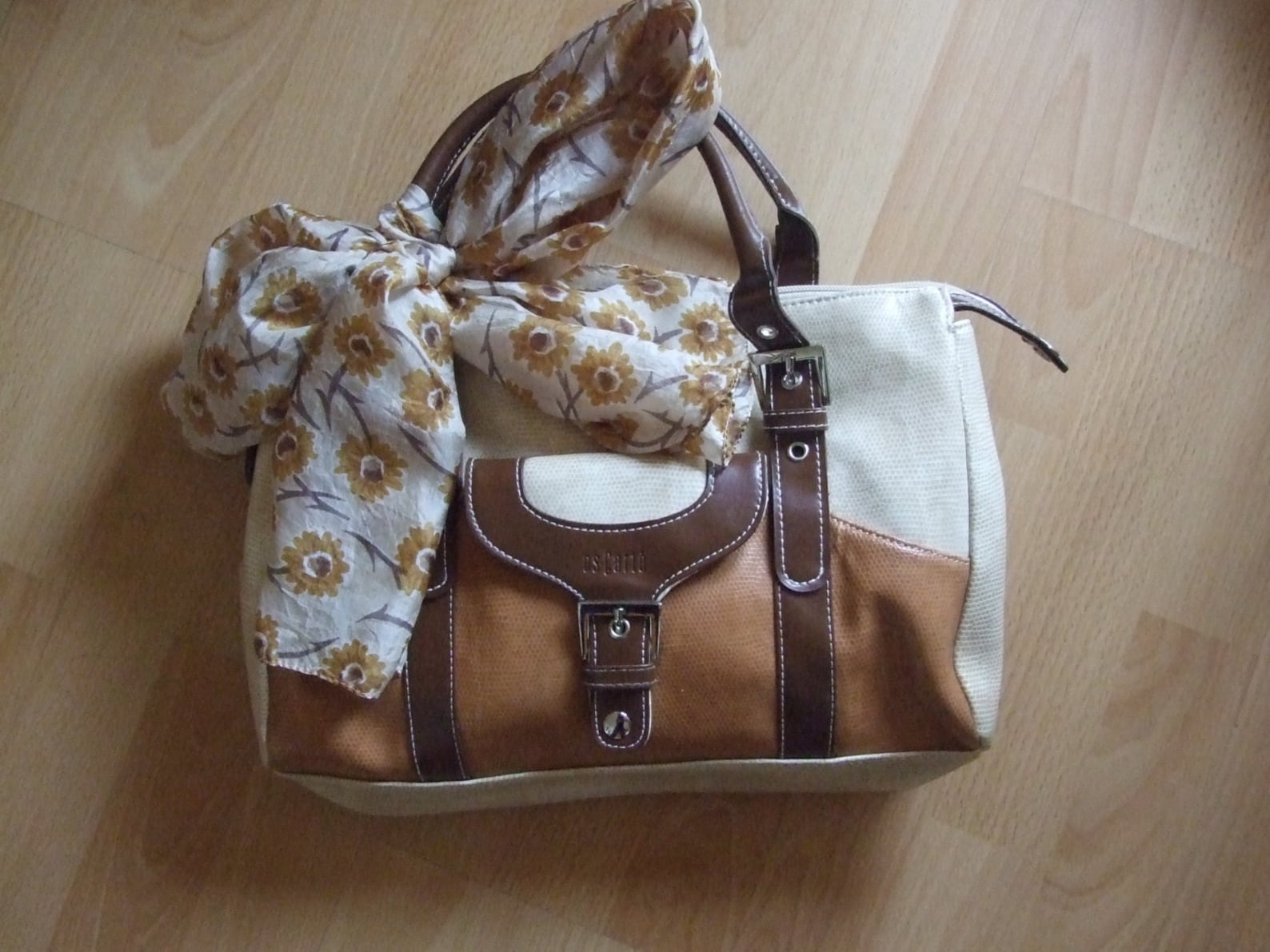 Vintage Es Carte Spanish Handbag, Orange & Brown Warm Colors Bag, Tote ...