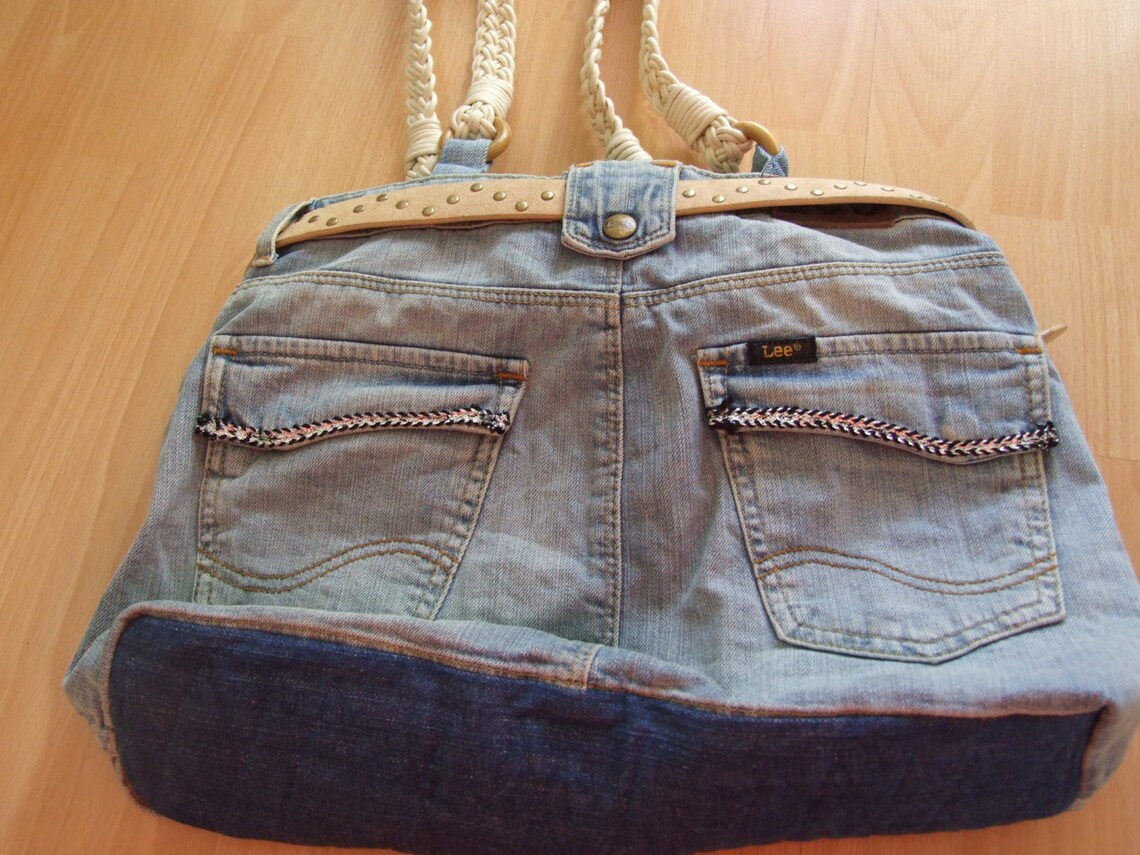 Lee Bag, Vintage Designer Bag, Denim Bag, Handmade Handbag, Lee Denim ...
