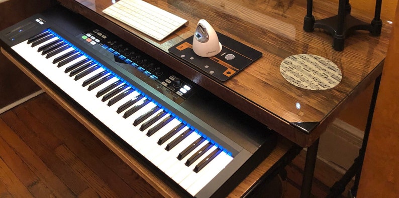 Custom Musical Keyboard Tray, Adjustable Desk Mount, Sit Stand ...