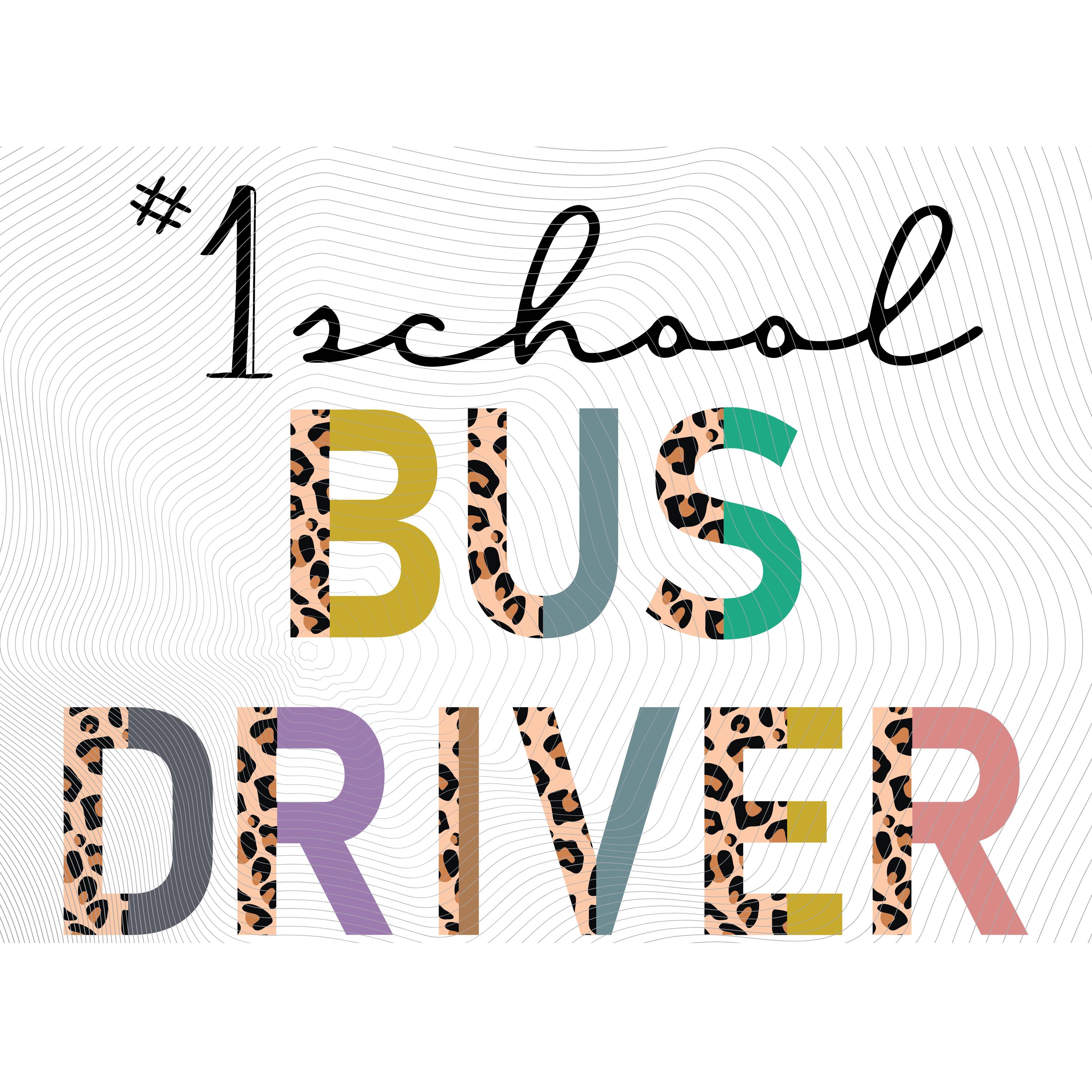 Preppy Retro Bus Driver PNG Clip Art Back to School SVG, Teacher PNG ...