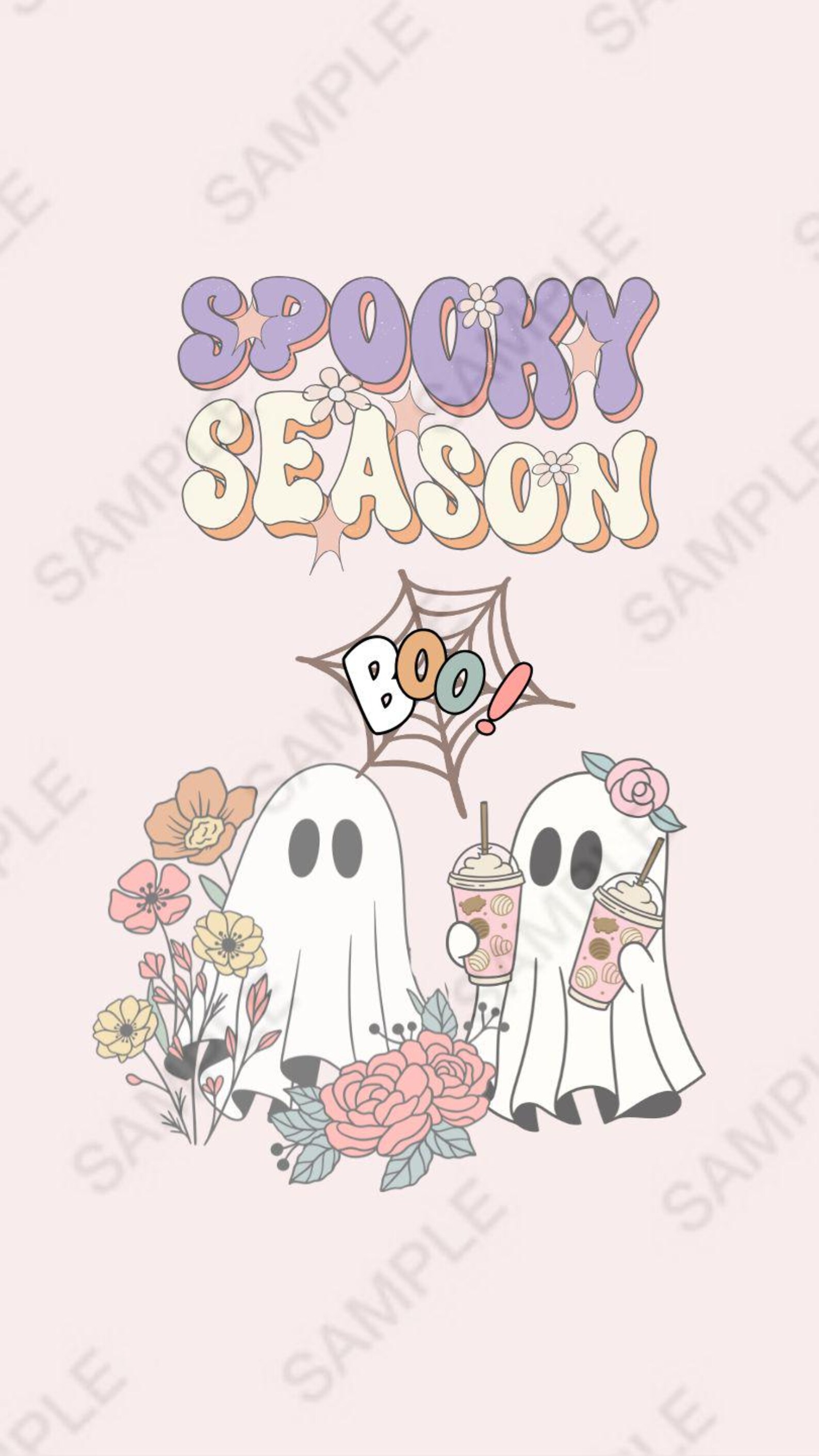 Halloween Ghost Cellphone Wallpaper, Spooky Ghost Cell Background, Cute ...
