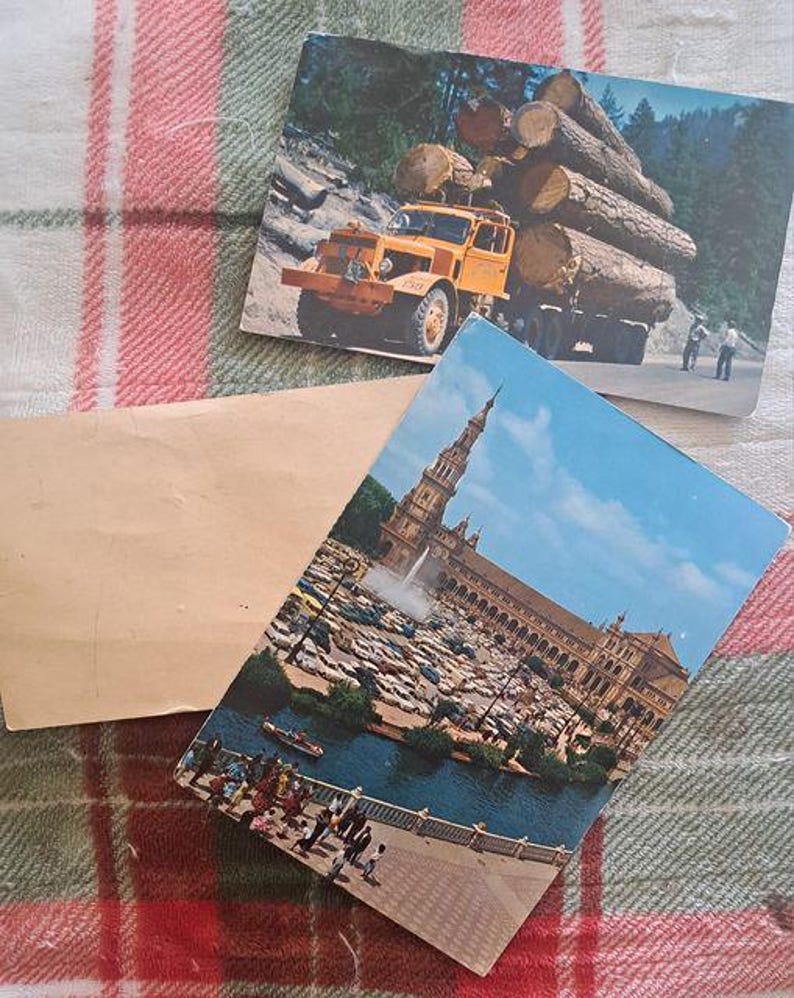 Vintage Lot of Post Cards With Antique Collectible Stamps - Etsy