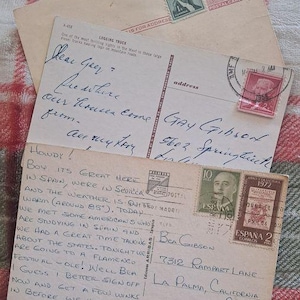 Vintage Lot of Post Cards With Antique Collectible Stamps - Etsy