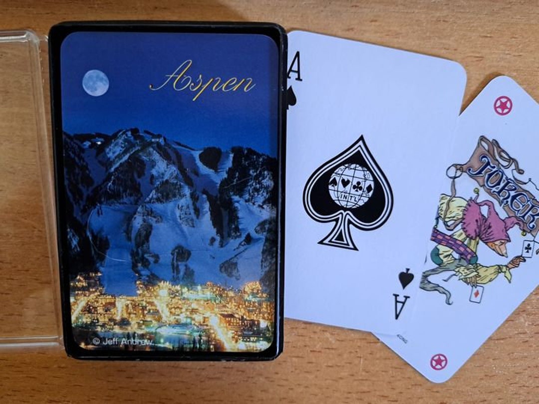 Vintage ASPEN Deck of Playing Cards Original Box - Etsy