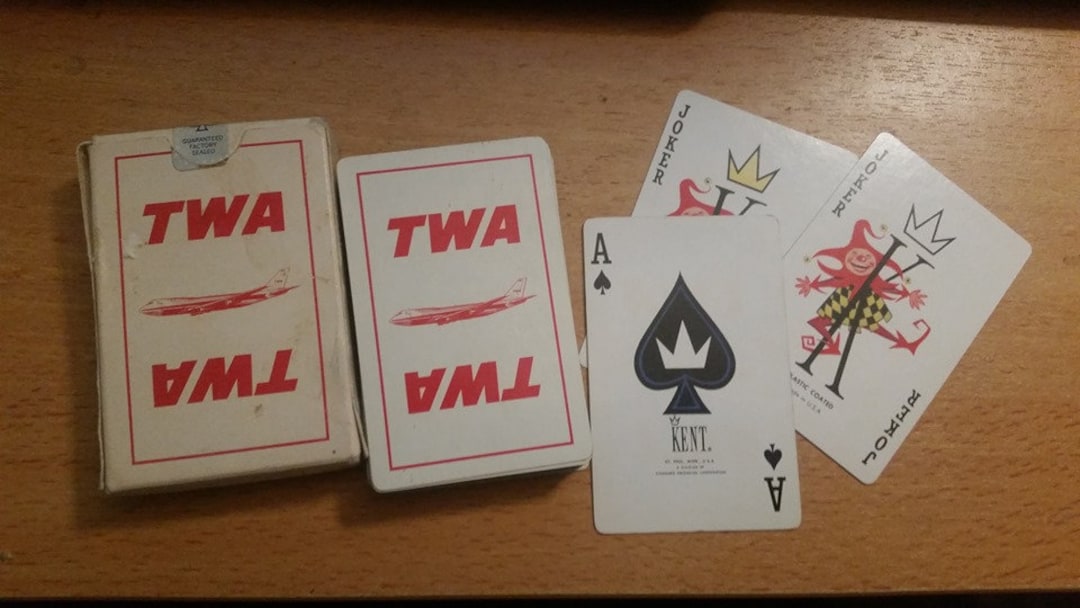 Vintage TWA AIRLINES Deck of Playing Cards Original Box - Etsy