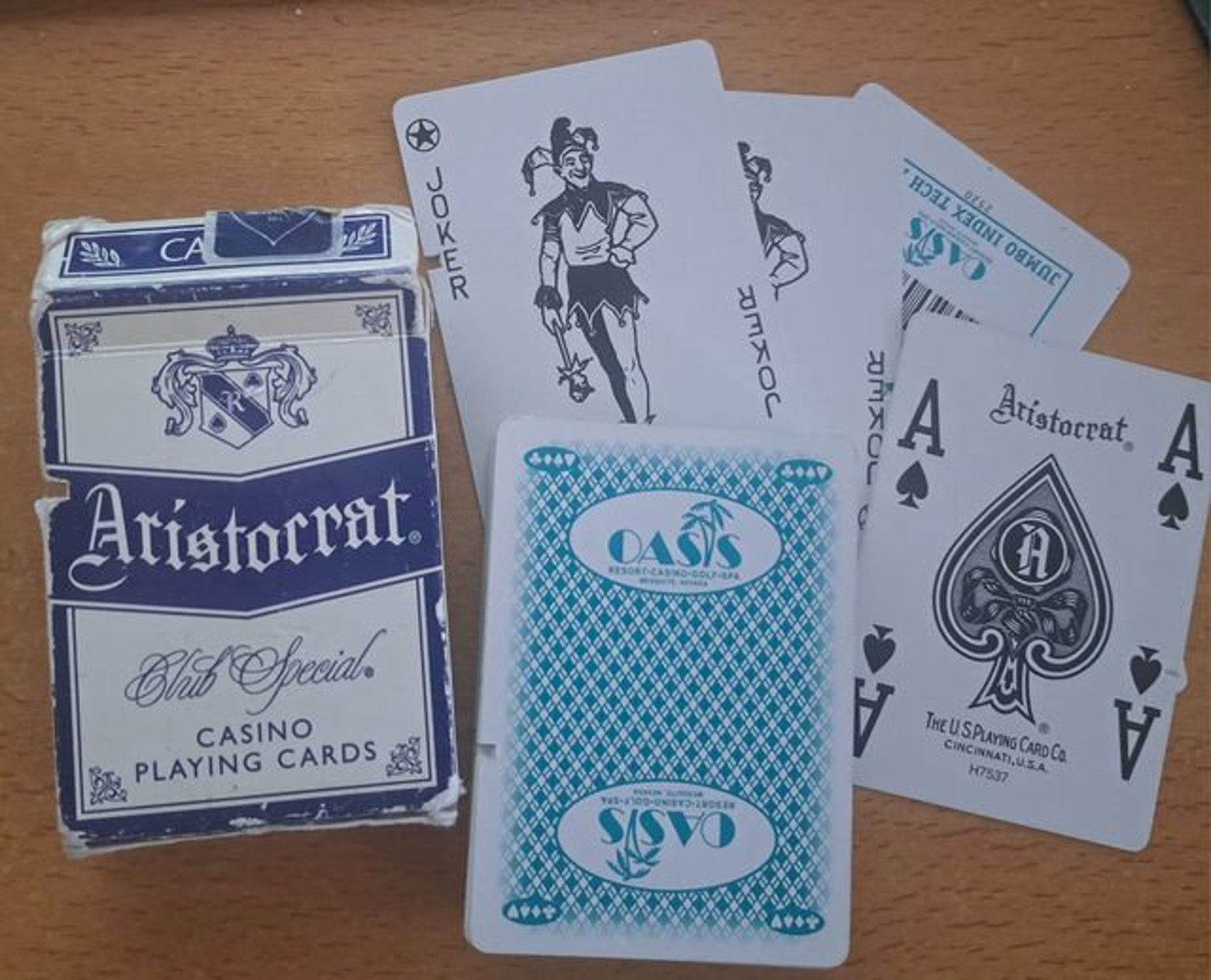 Vintage Deck of Playing Cards OASIS CASINO Jumbo Index in Box - Etsy