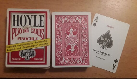 Vintage deck of playing cards HOYLE PINOCHLE in original box | Etsy