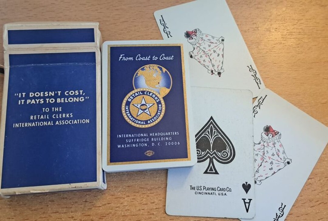 Vintage Deck of Collector Playing Cards RETAIL CLERKS INTERNATIONAL ...