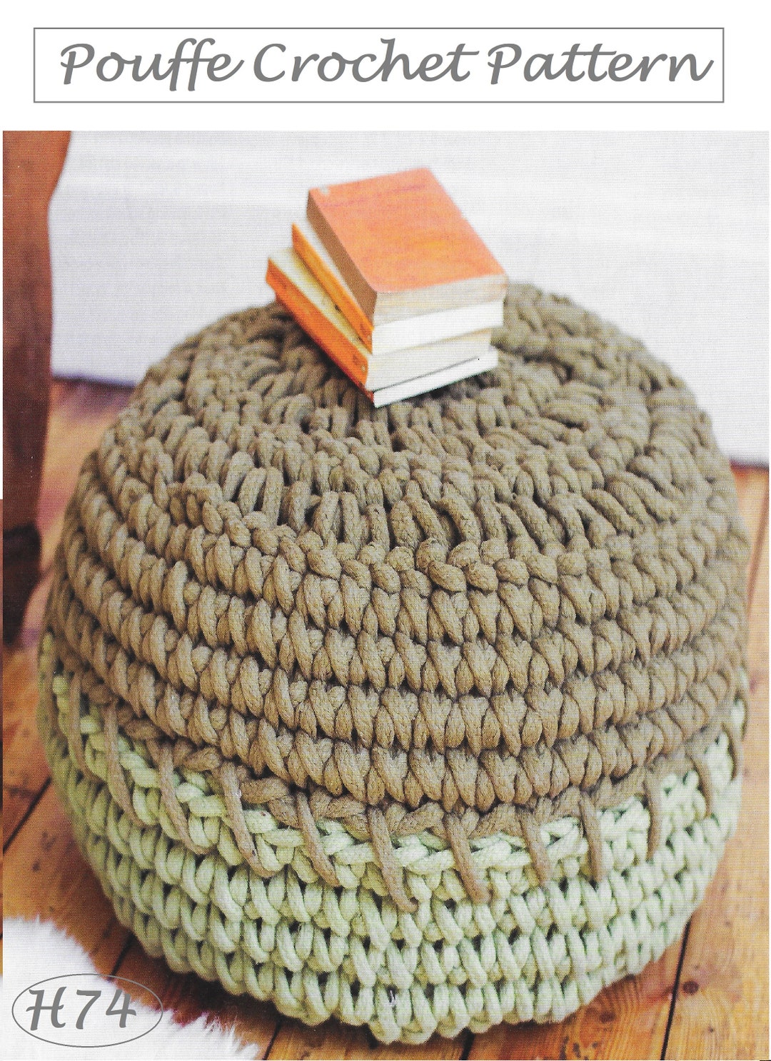 Home Pouffe Cover Crochet Pattern PDF Download (H74) - Etsy