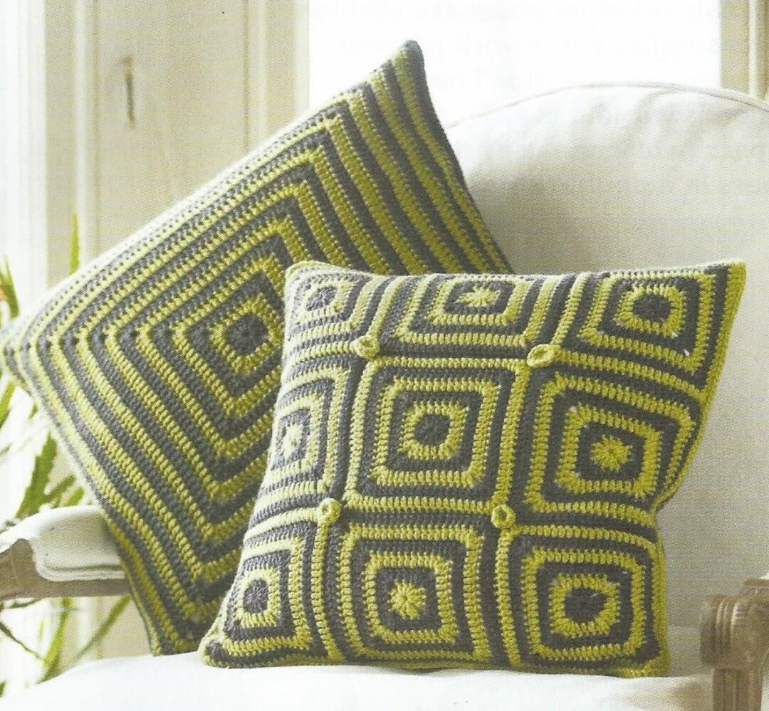 Instant Download - PDF- Beautiful Square Cushion Crochet Pattern (H25 ...
