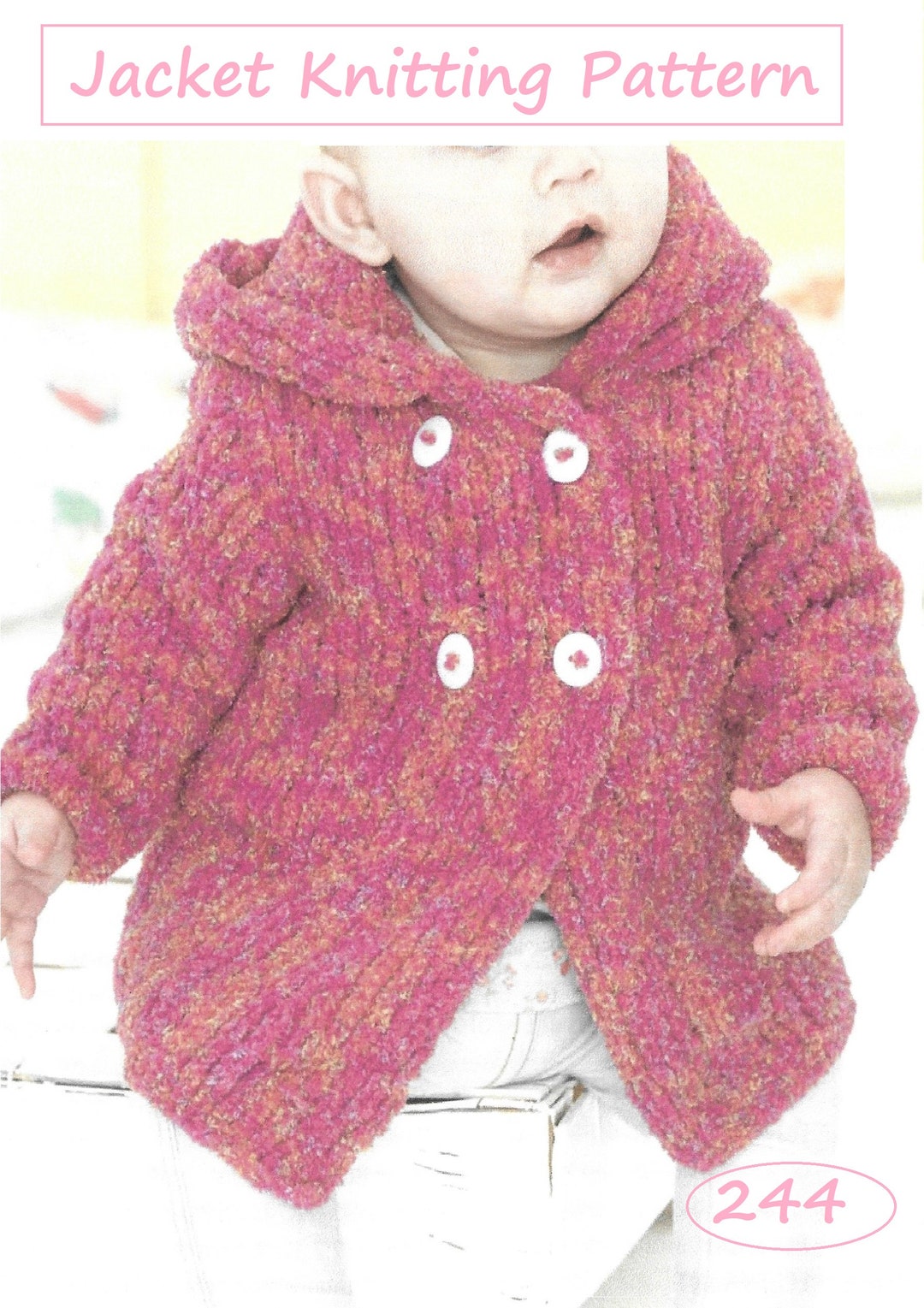 Instant Download PDF - Beautiful Chunky Jacket Knitting Pattern for ...