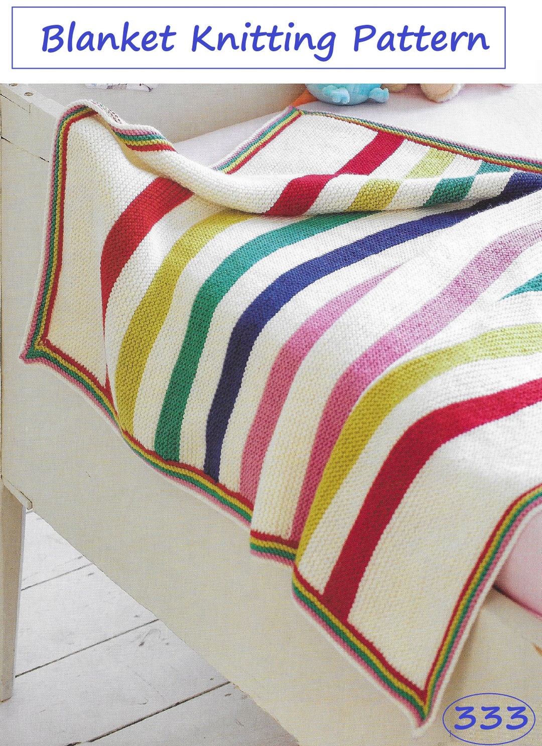 DK Easy Baby Blanket Knitting Pattern: (instant Download PDF) 333 - Etsy