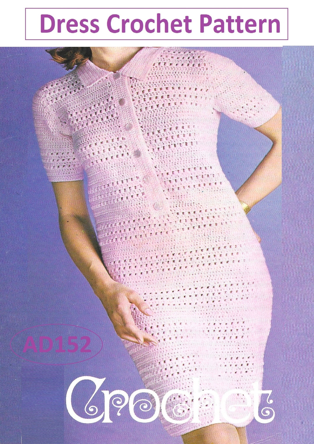 Instant Download - PDF- Beautiful Dress Crochet Pattern (AD152) - Etsy