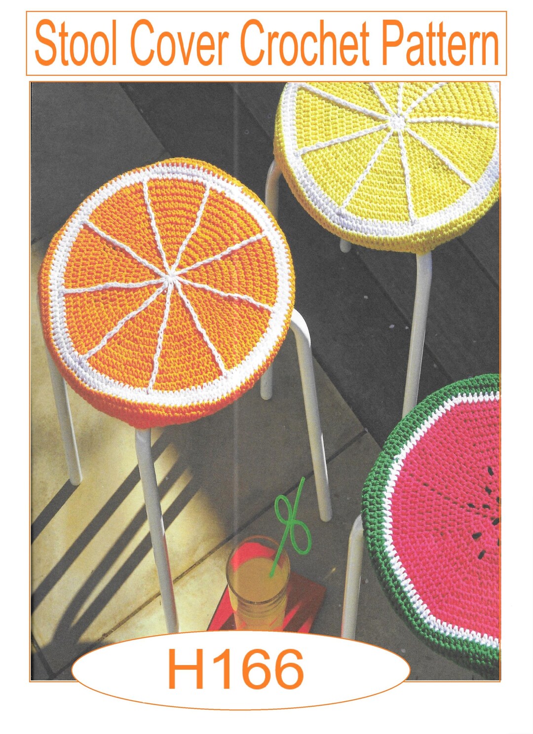Fruit Stool Cover Crochet Pattern (PDF Download) H166 - Etsy