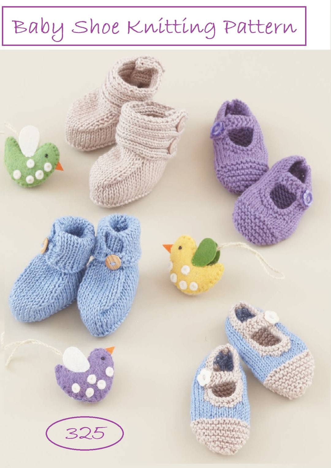 DK Baby Shoe Knitting Pattern: (instant Download PDF) 325 - Etsy Australia