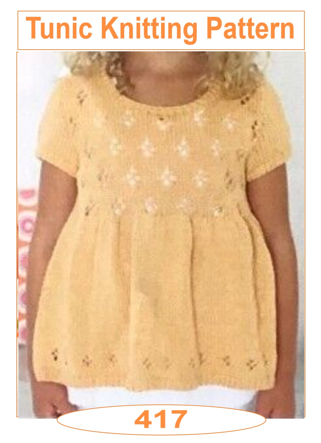 Instant Download - PDF- Beautiful Tunic Knitting Pattern (417) - Etsy