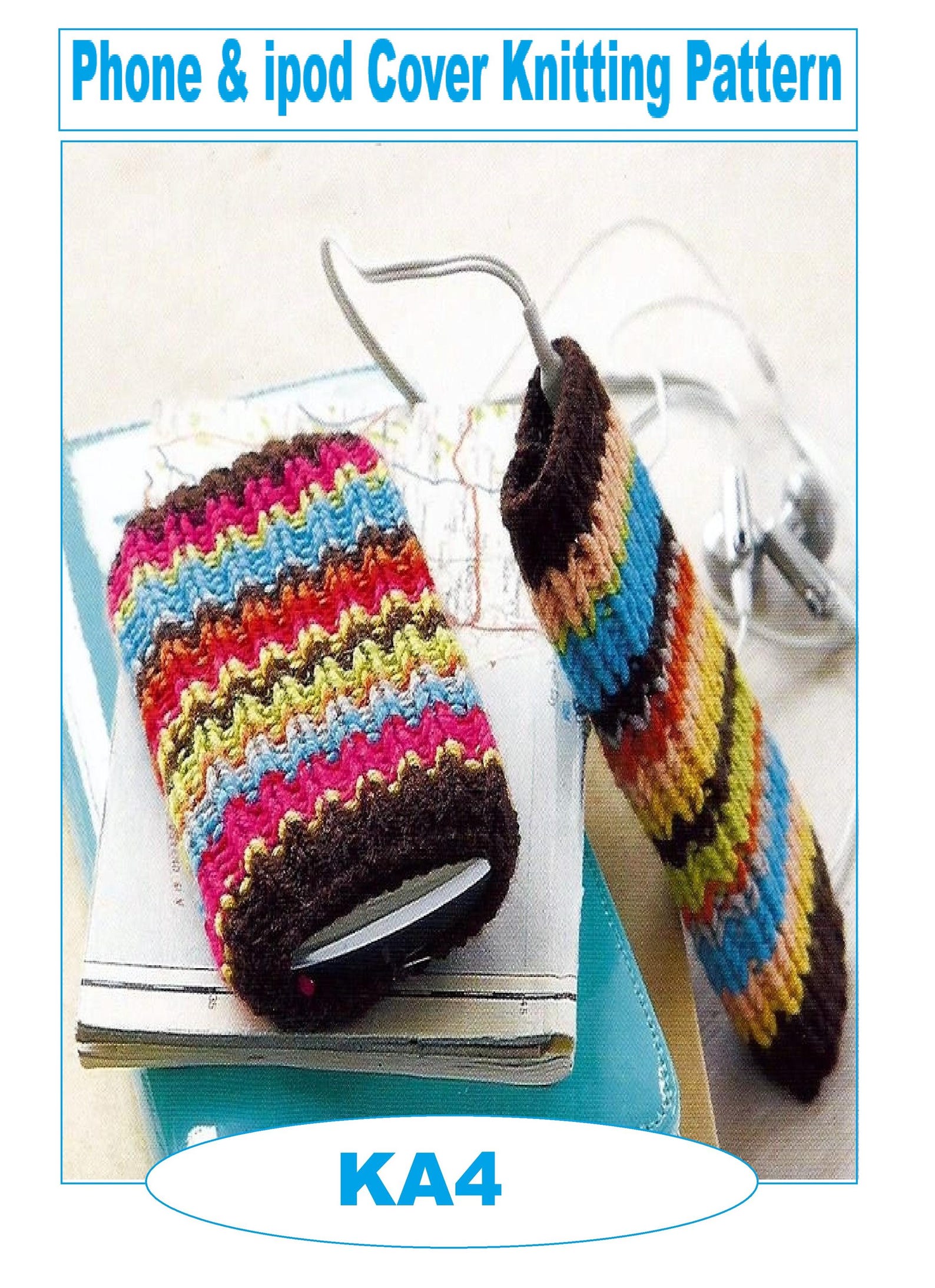 Phone & Ipod Cover Knitting Pattern: 4 Ply Yarn (instant Download PDF ...