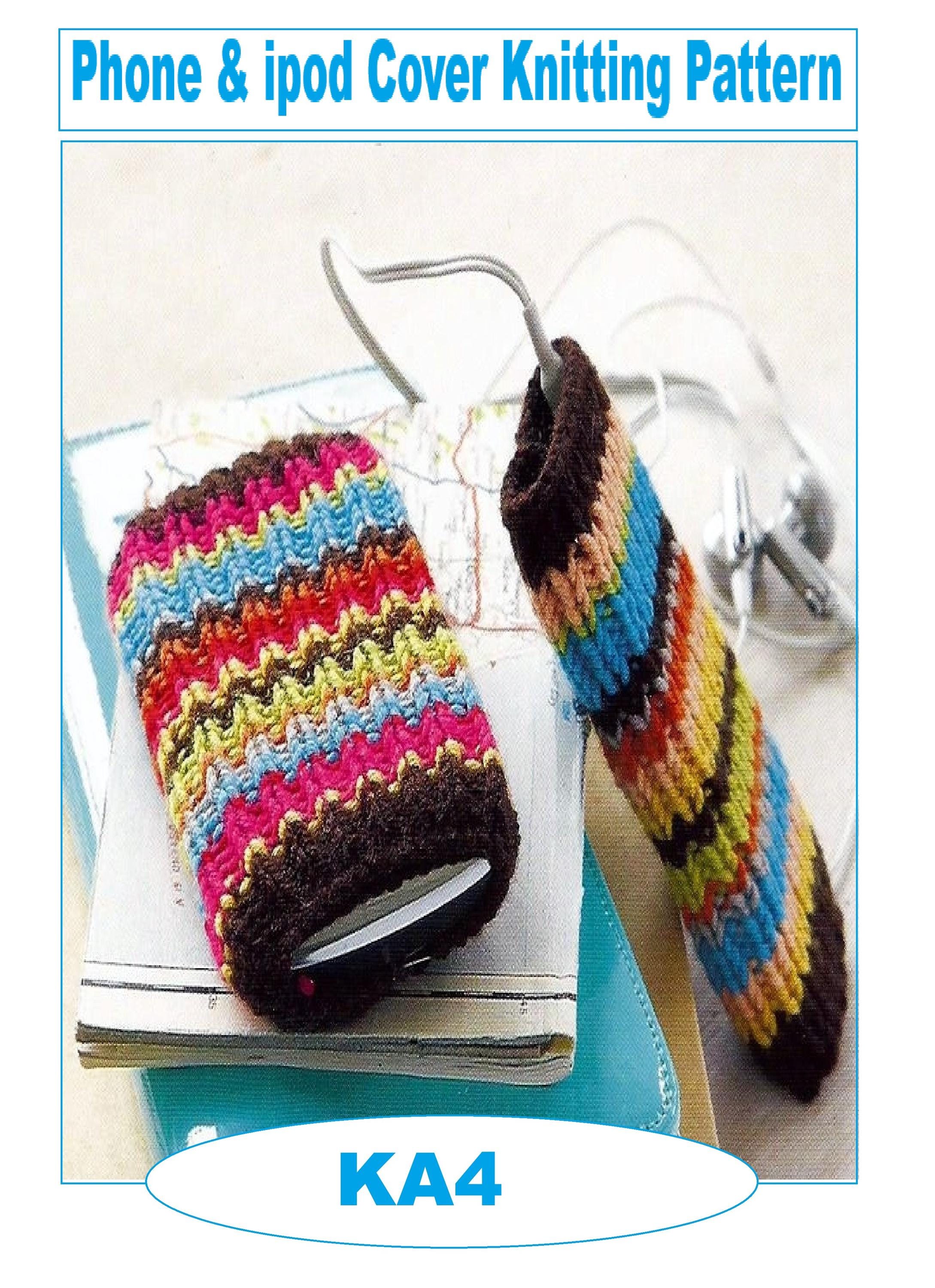 Phone & Ipod Cover Knitting Pattern: 4 Ply Yarn (instant Download PDF ...