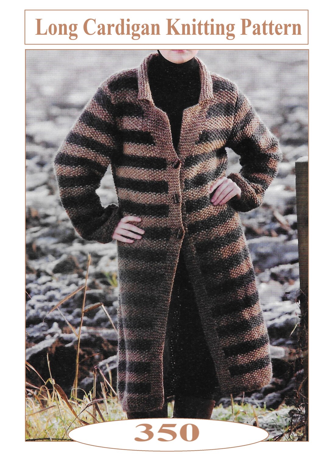 Chunky Long Cardigan Knitting Pattern (PDF Pattern) - Etsy