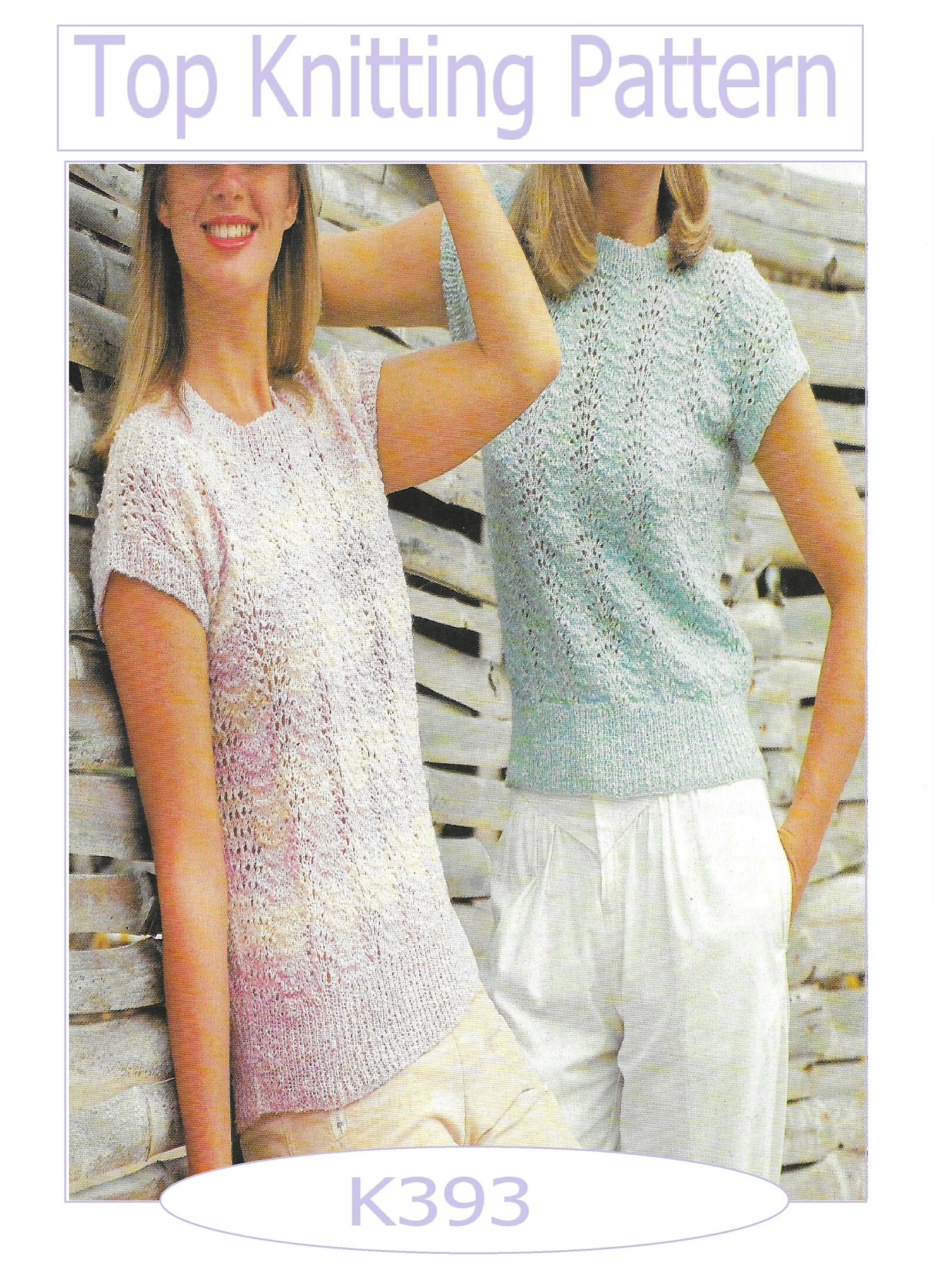 Top Knitting Pattern: Sirdar Terry Look DK (PDF Pattern) - Etsy