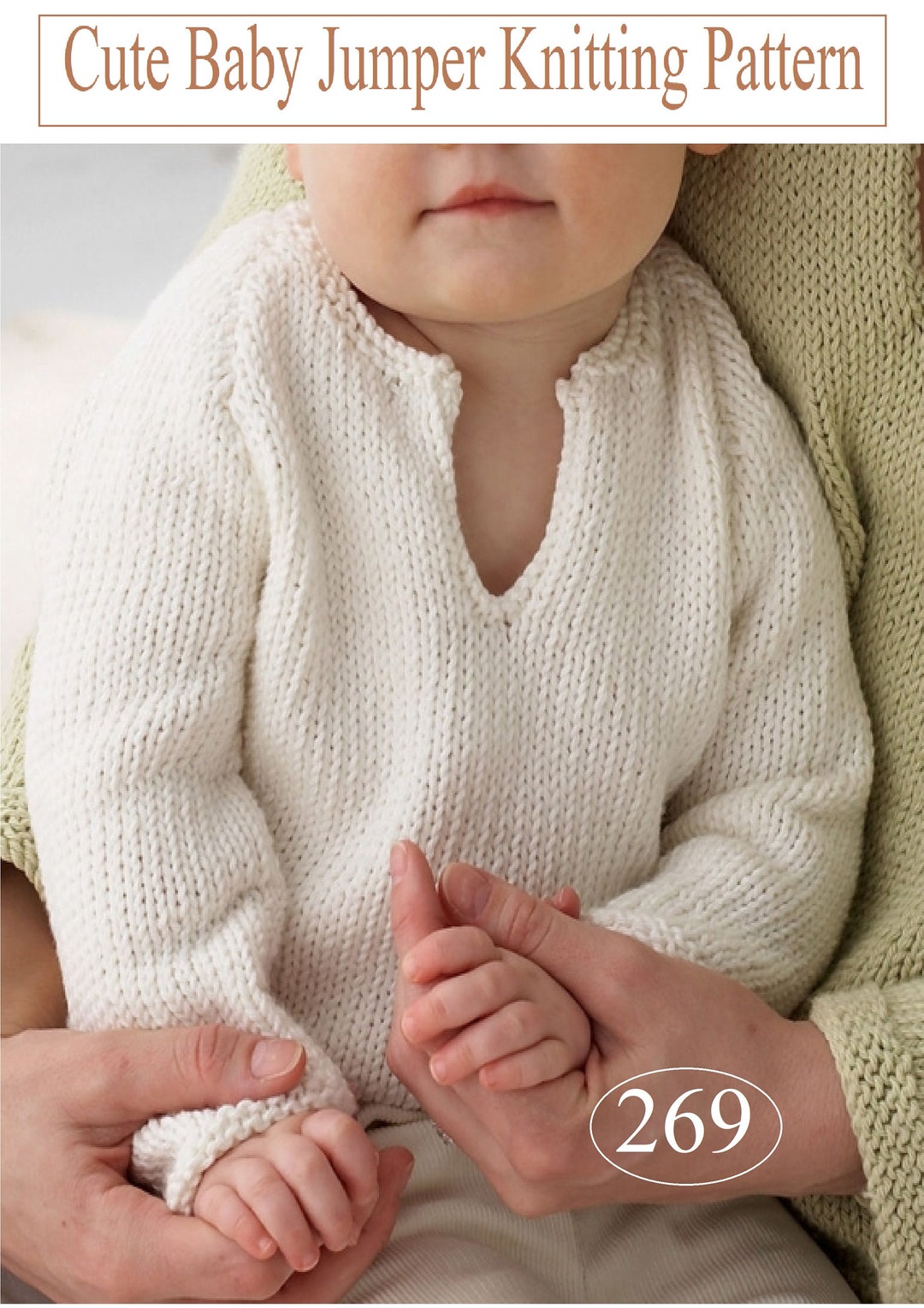 Baby Aran Jumper Knitting Pattern PDF Download (269) - Etsy