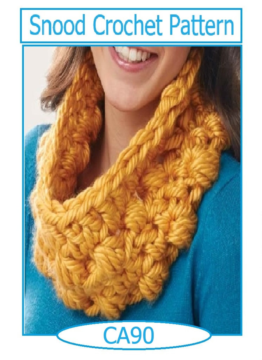 Instant Download - PDF- Beautiful Super Chunky Snood Crochet Pattern ...